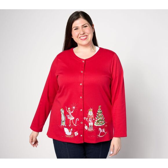 Quacker Factory | Sweaters | Quacker Factory Womens Top Sweater Sz M ...